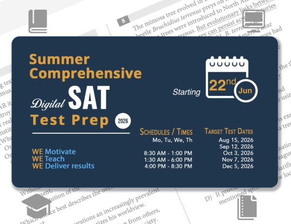 SAT Summer Comprehensive Test Prep 2026 - Rising Future